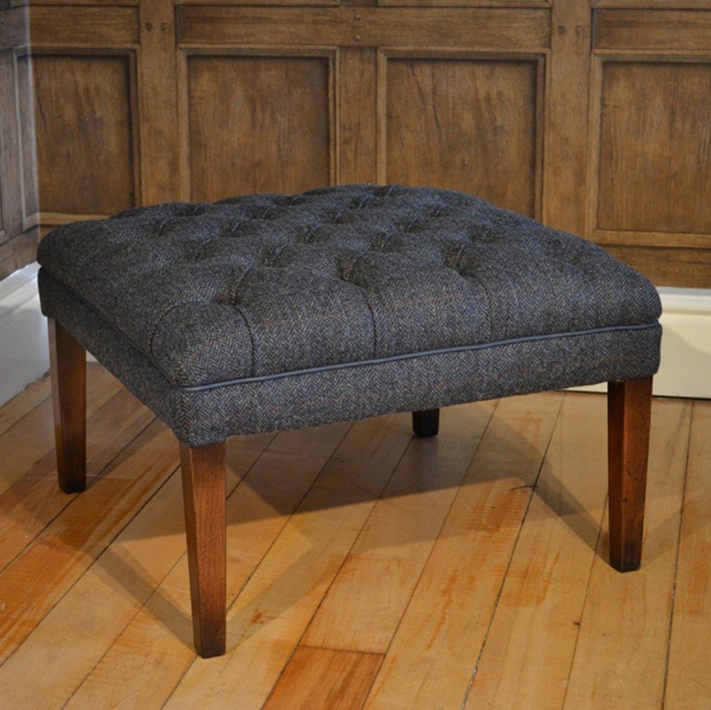 Tetrad Harris Tweed MacKenzie Footstool - Footstools - Living Homes