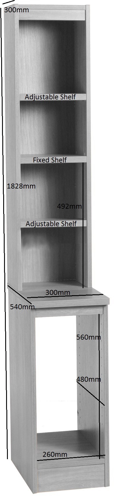 R White Cabinets CPU Computer Tower Storage with OSB Hutch - Storage ...