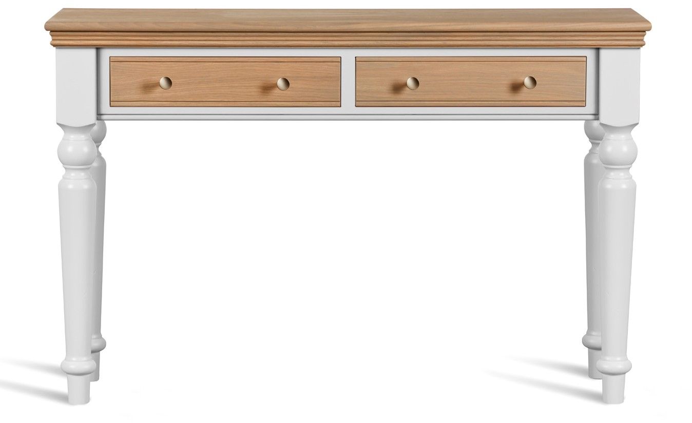 Living Homes Collection Hambledon Large Hall Table with 2 Drawers - Oak ...