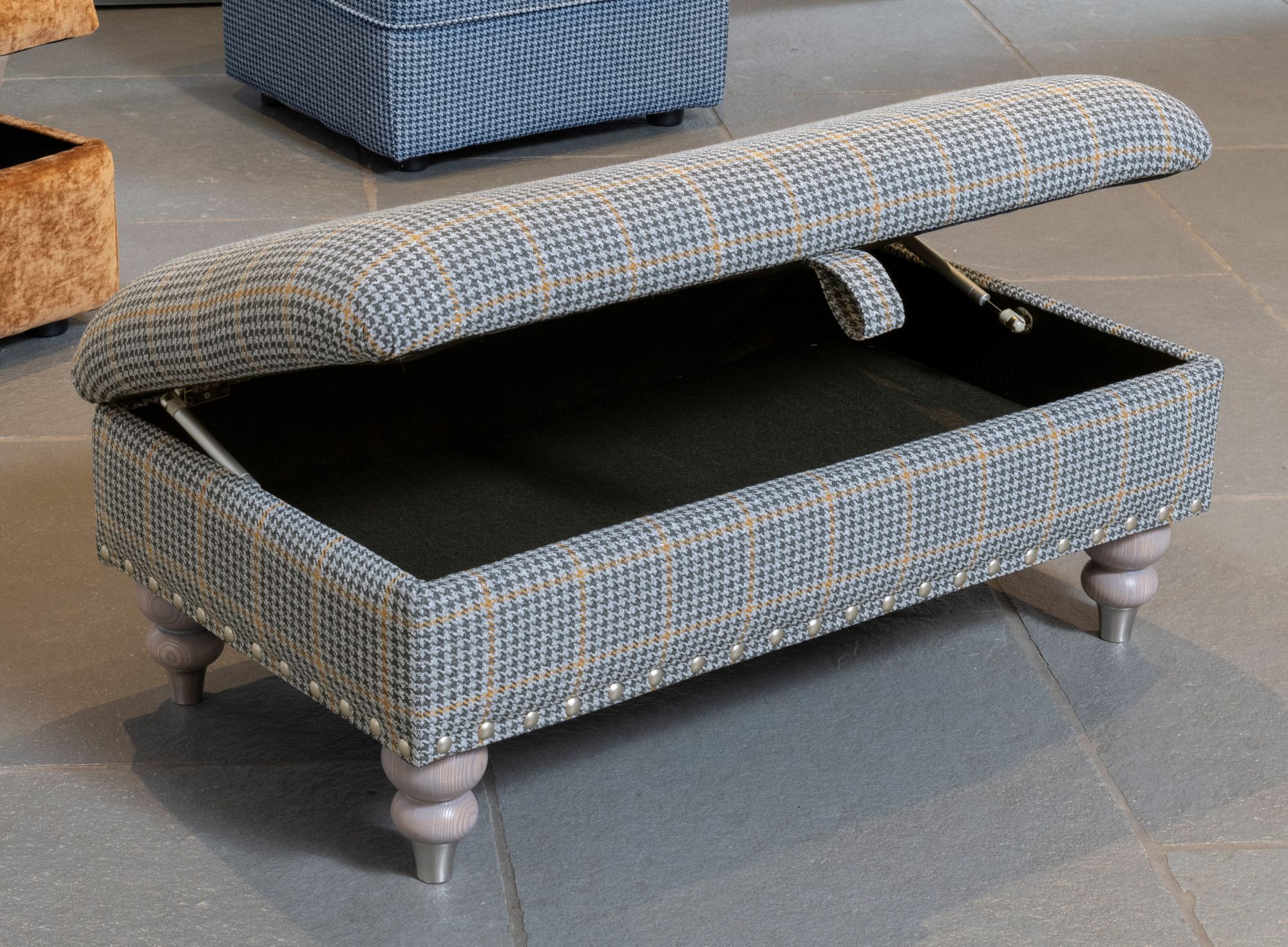 Alstons Cleveland Legged Ottoman - Footstools - Living Homes