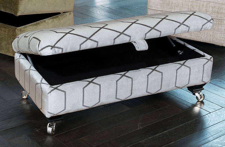 Alstons Fleming Legged Ottoman - Footstools - Living Homes