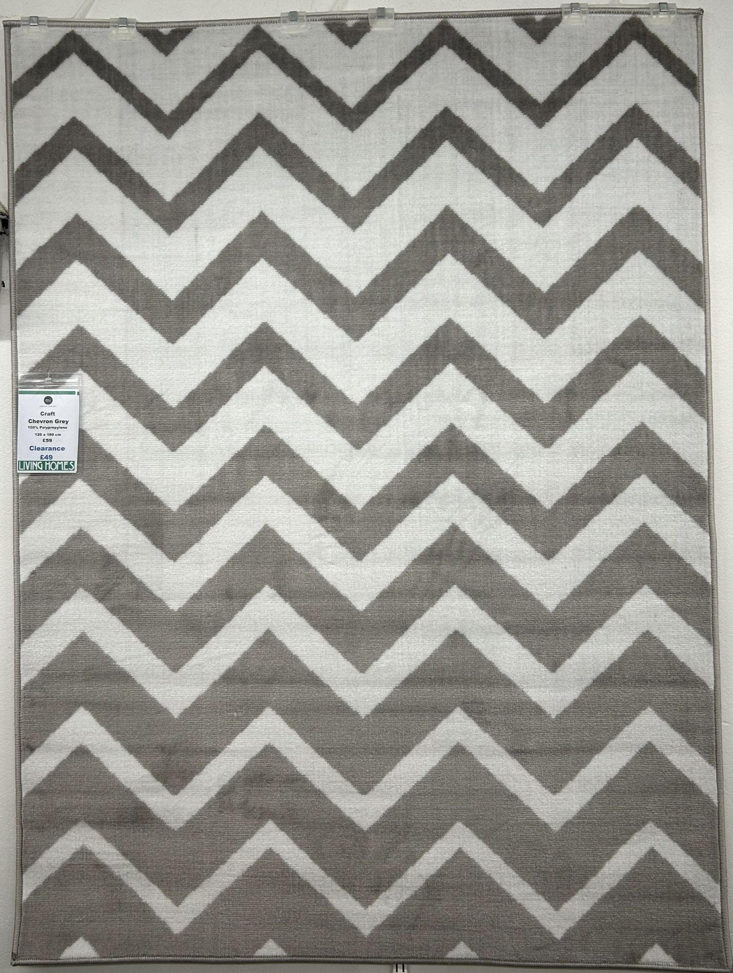 Clearance - Melrose Interiors Craft Chevron Rug 120 x 160 cm - Rugs ...